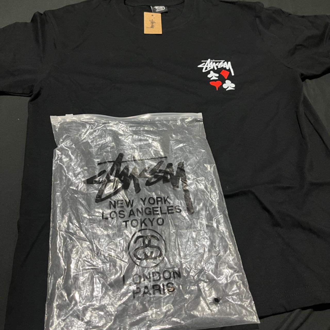 Stussy card graphic tee (Size M) new un... - Depop