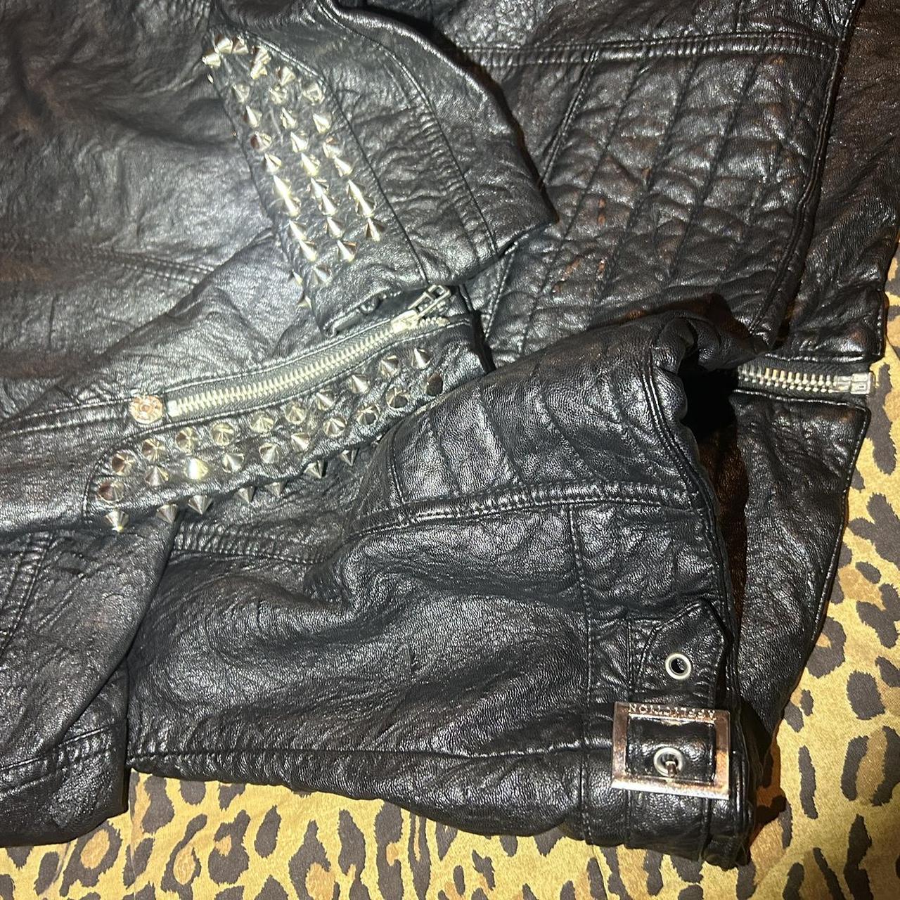 vintage 1973 affliction crust punk zipup leather... - Depop