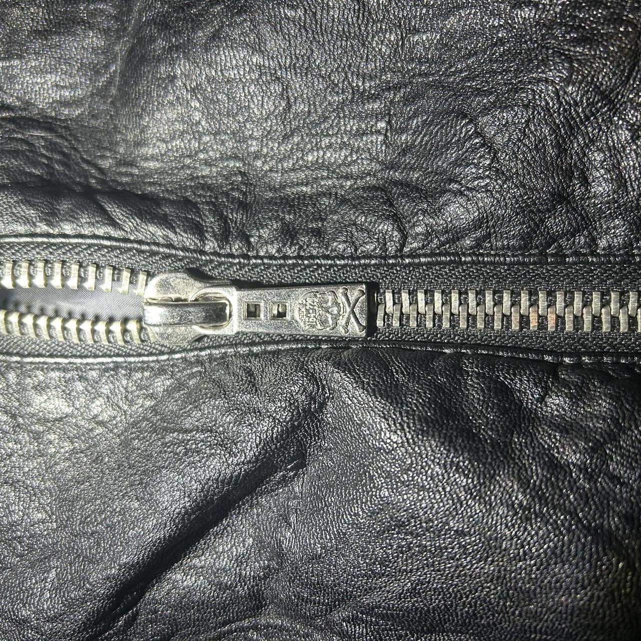 vintage 1973 affliction crust punk zipup leather... - Depop