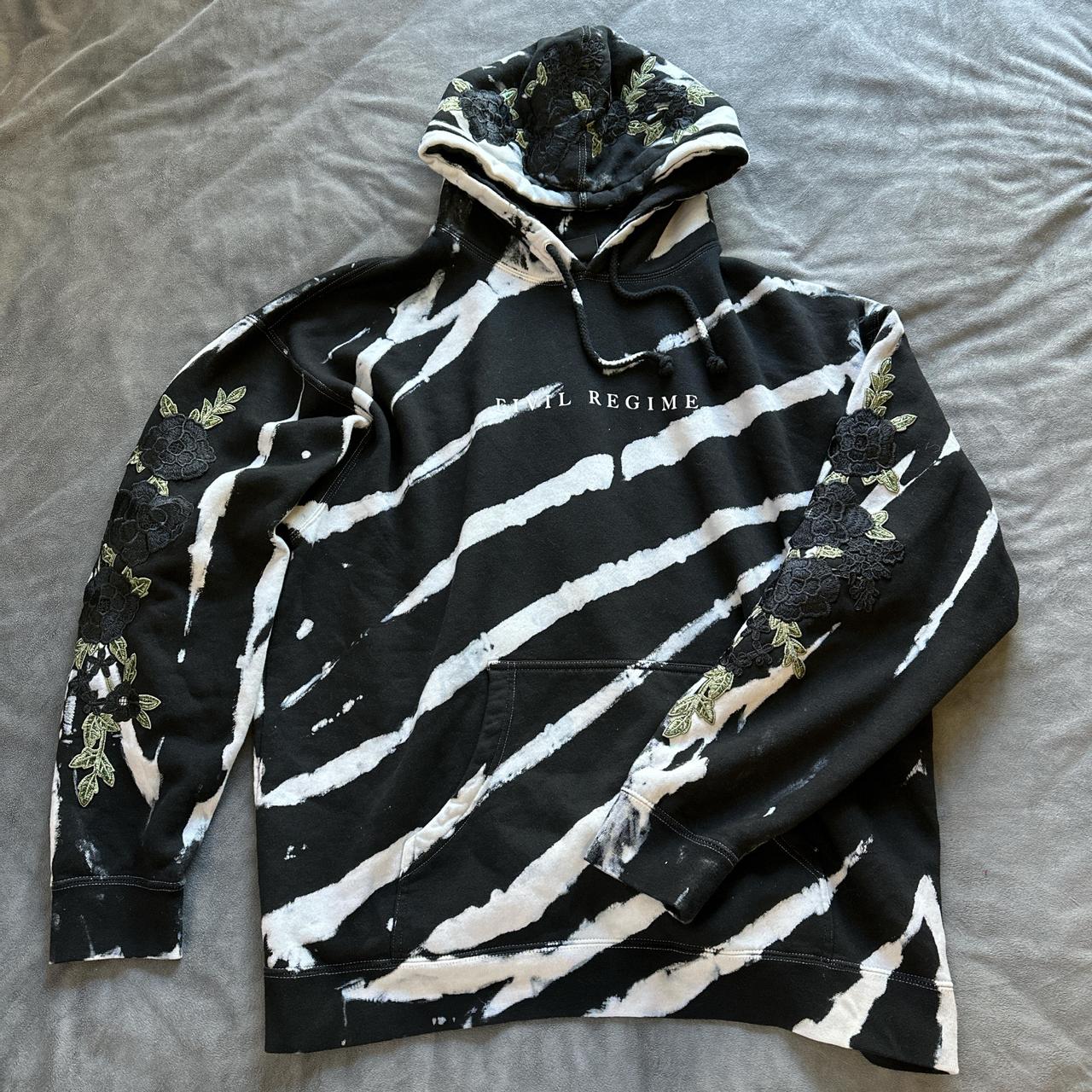 Beautiful black and white camo Civil Regime hoodie... - Depop