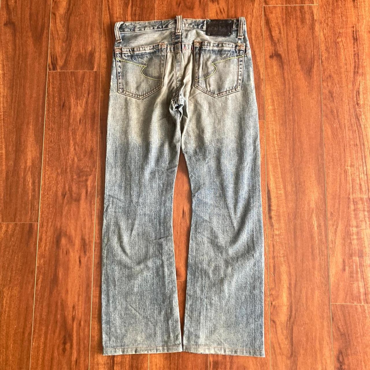 Semantic design psychedelic print bootcut... | Depop