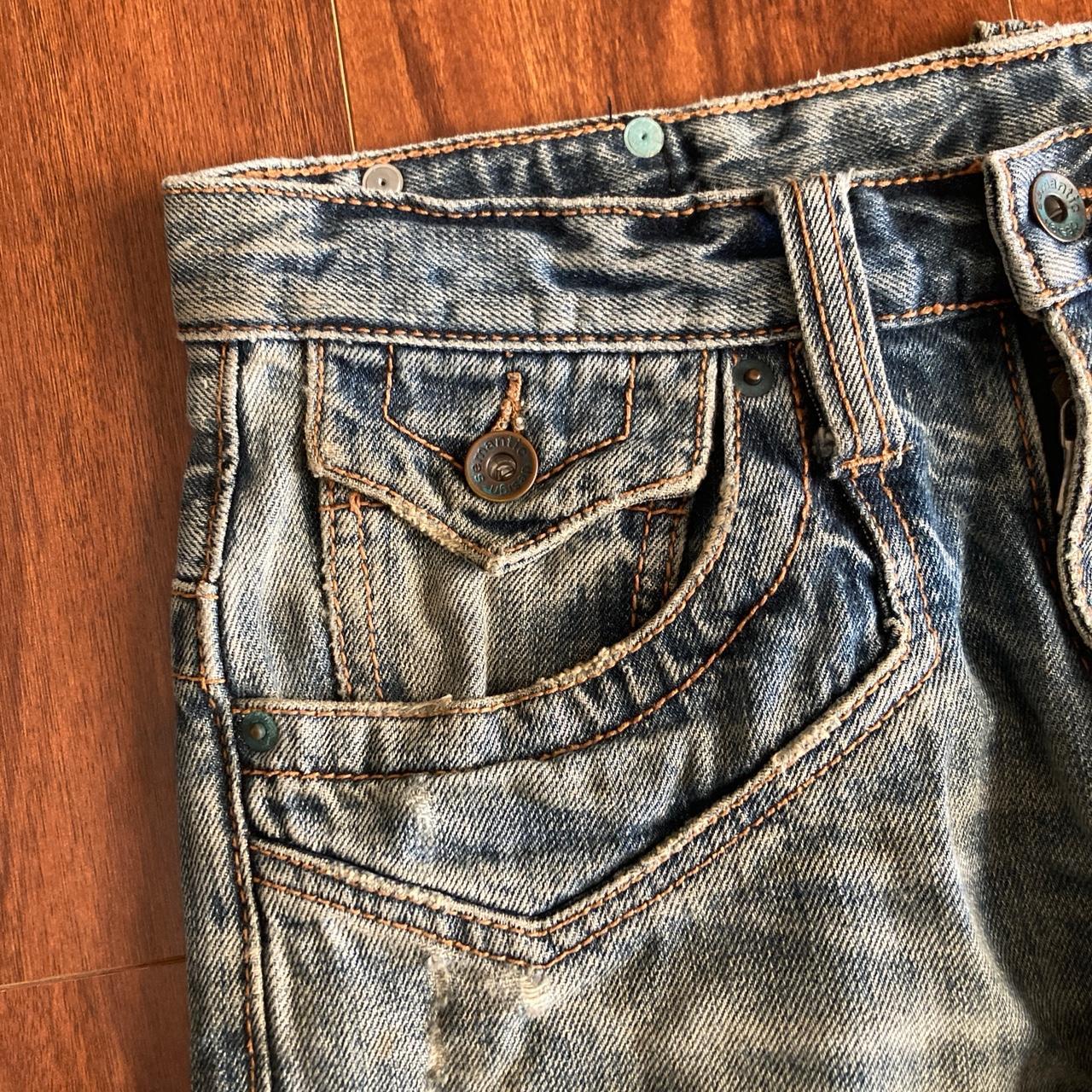 Semantic design psychedelic print bootcut... | Depop