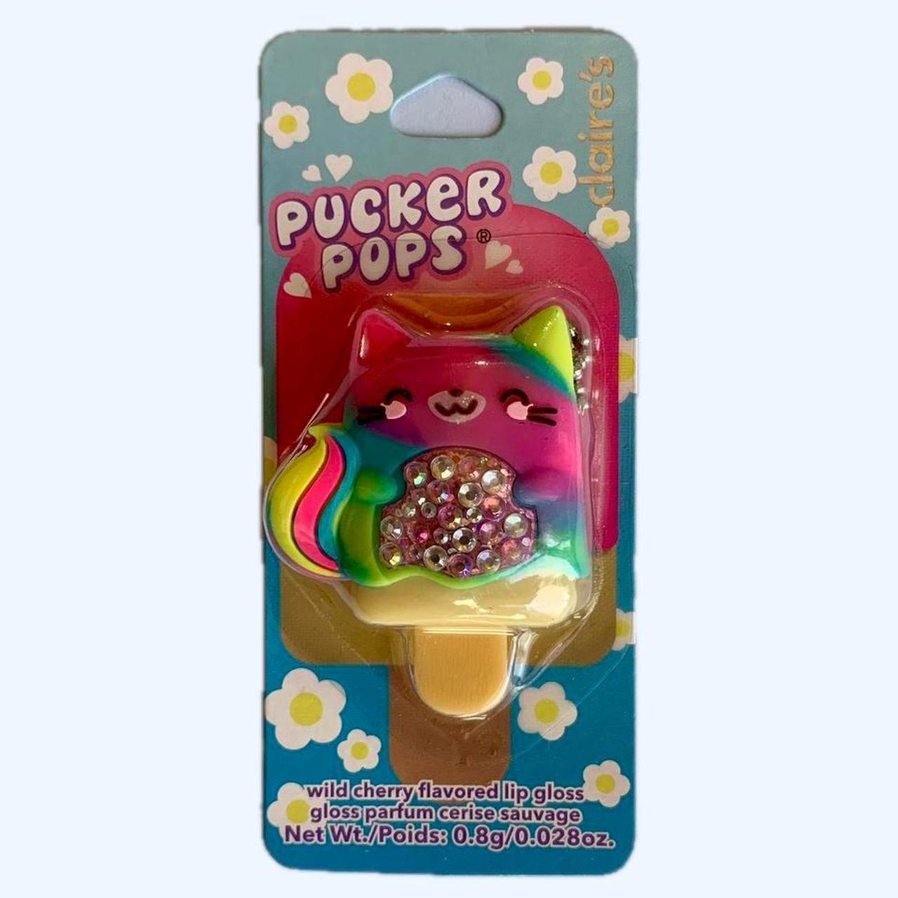 Claire’s Pucker Pop Rainbow Cat Lip Gloss — Wild... - Depop