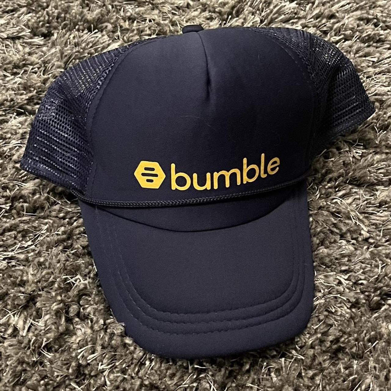 Blue Bumble Dating App Trucker Hat fits 15yo head - Depop