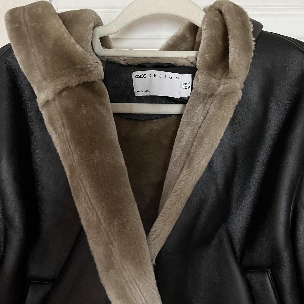 ASOS borg jacket -worn twice, like new - Depop