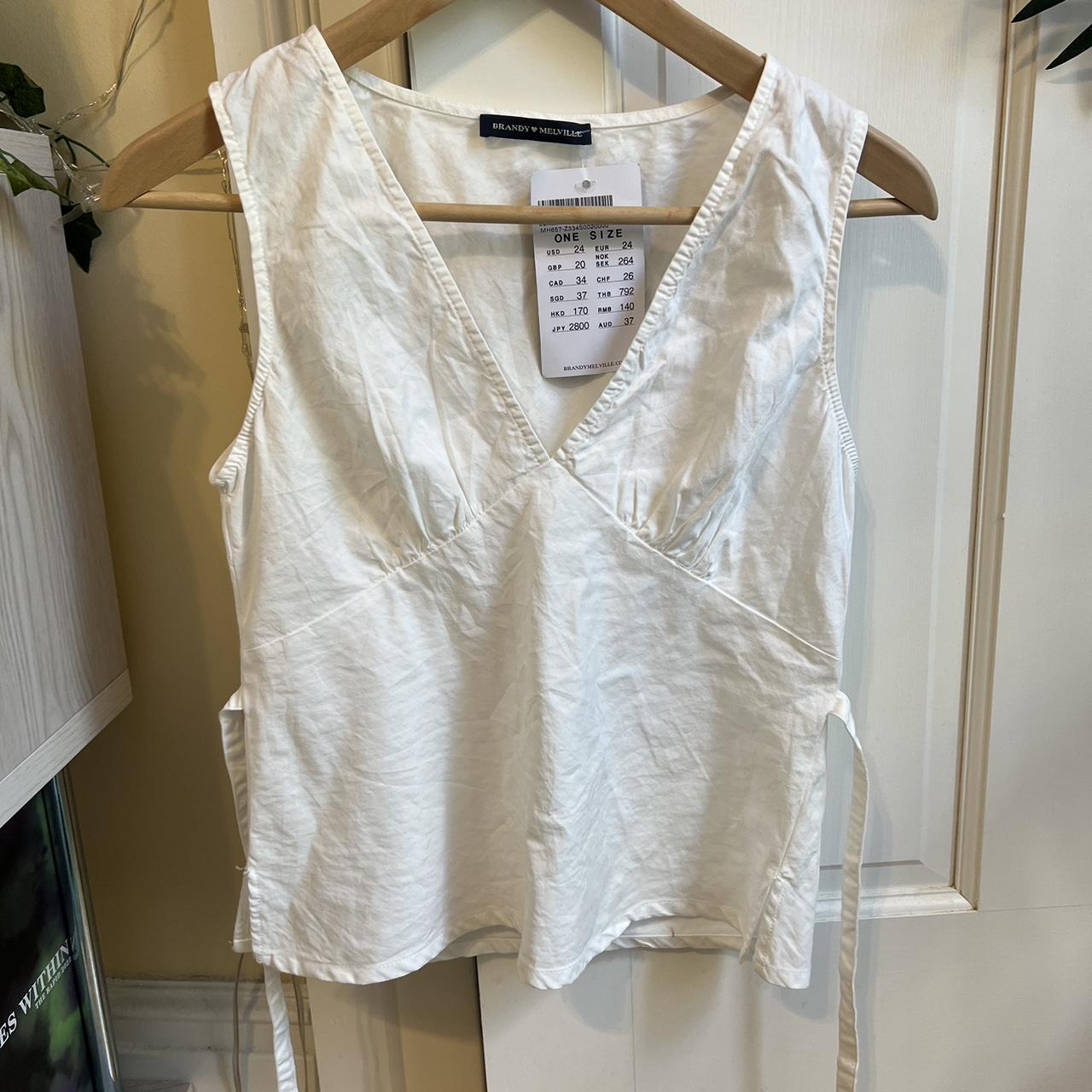 brandy melville rafaela top tie back did not wear... - Depop
