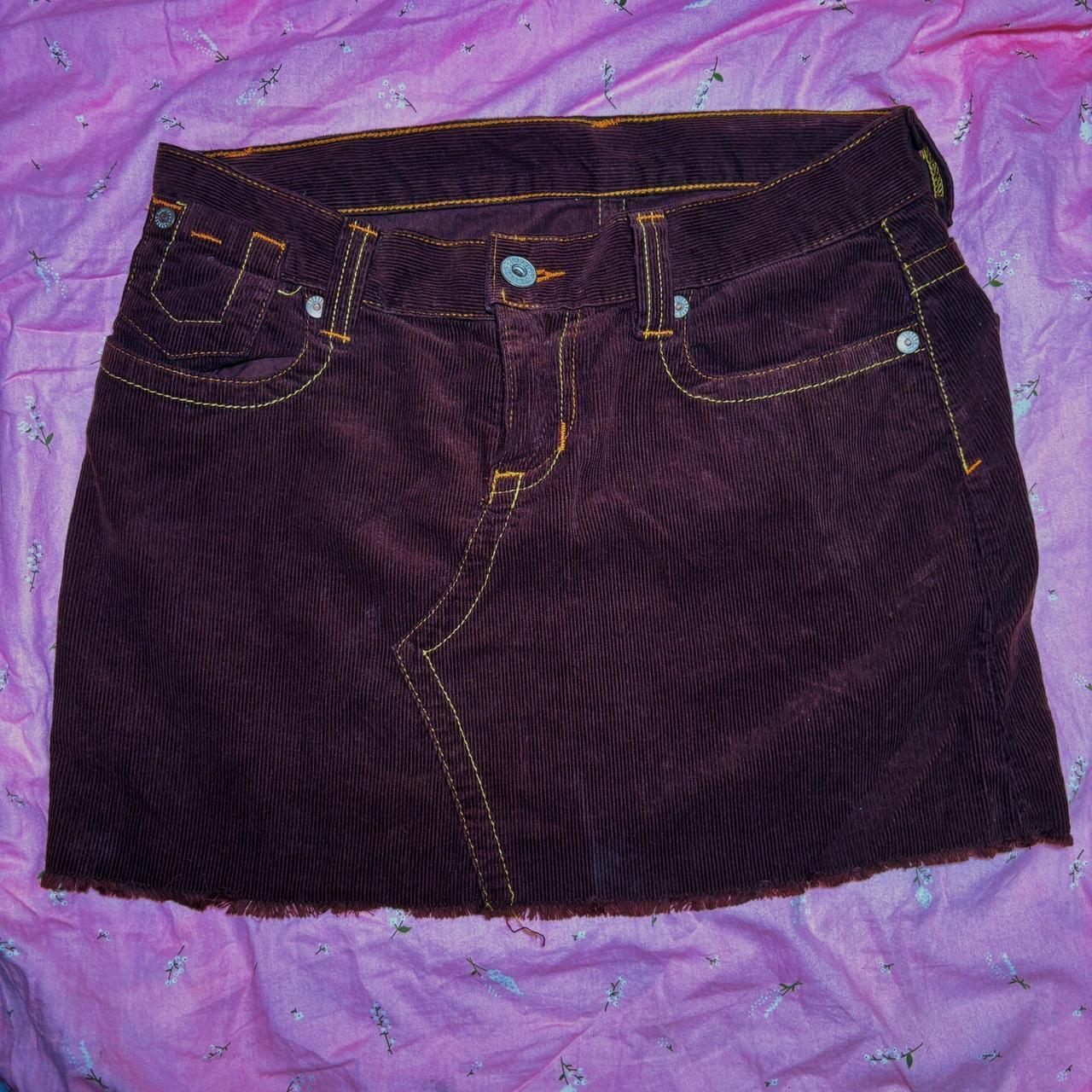Brown Corduroy Mini Skirt π Second Photo Shows The Depop