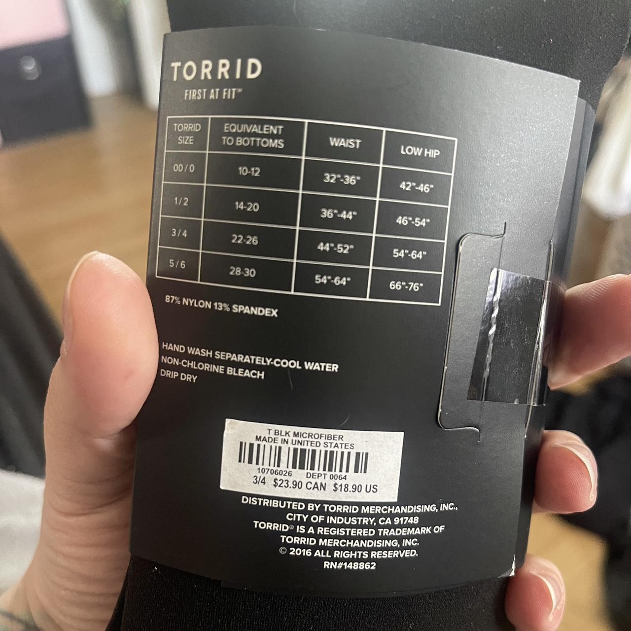 Torrid black microfiber tights, size 3/4 Please... - Depop