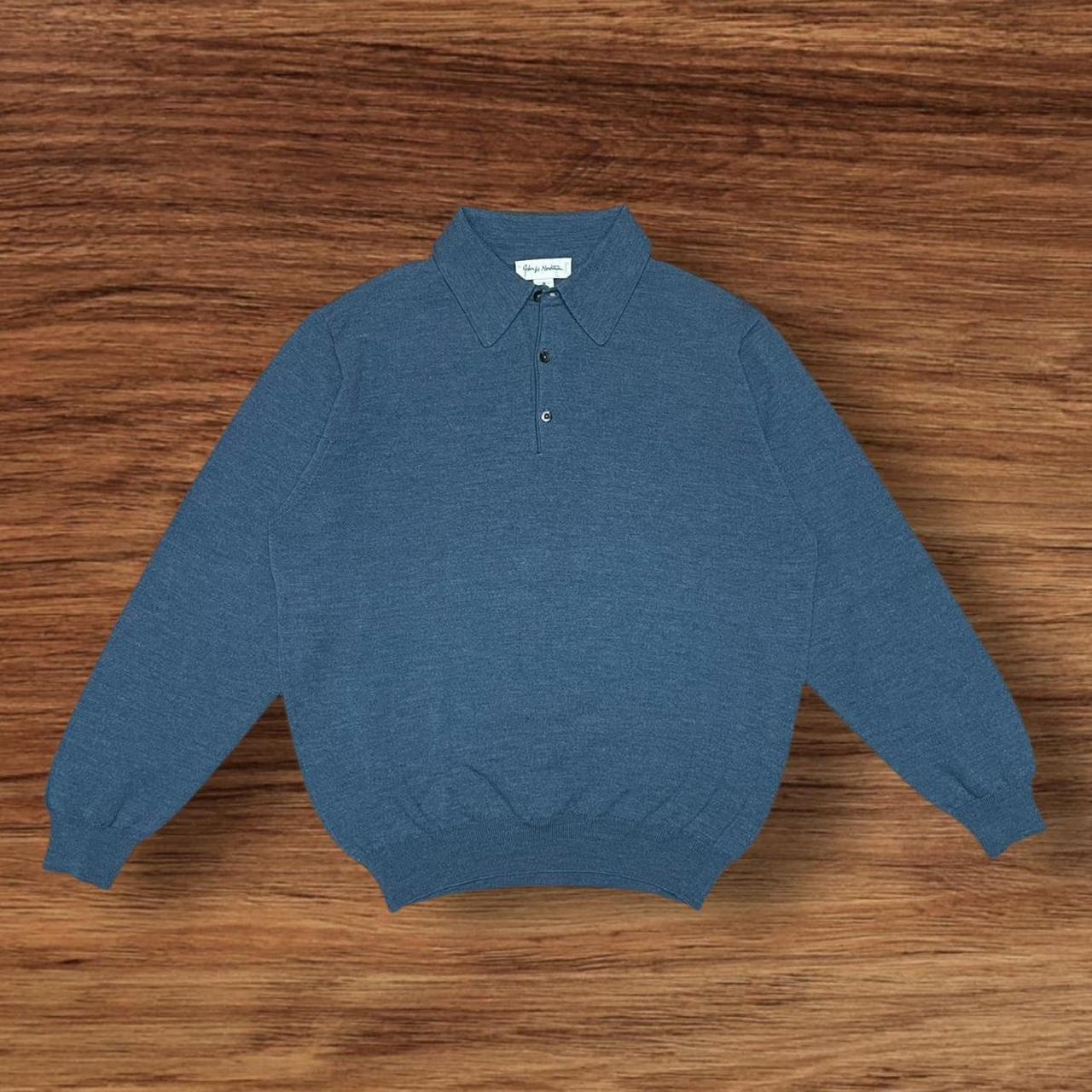 100% Merino Wool Quarter Button Up Long Sleeve... - Depop