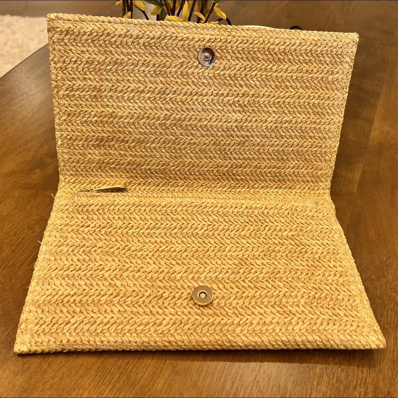 Brand new Dior raffia wallet with box (9” x5.5”) - Depop
