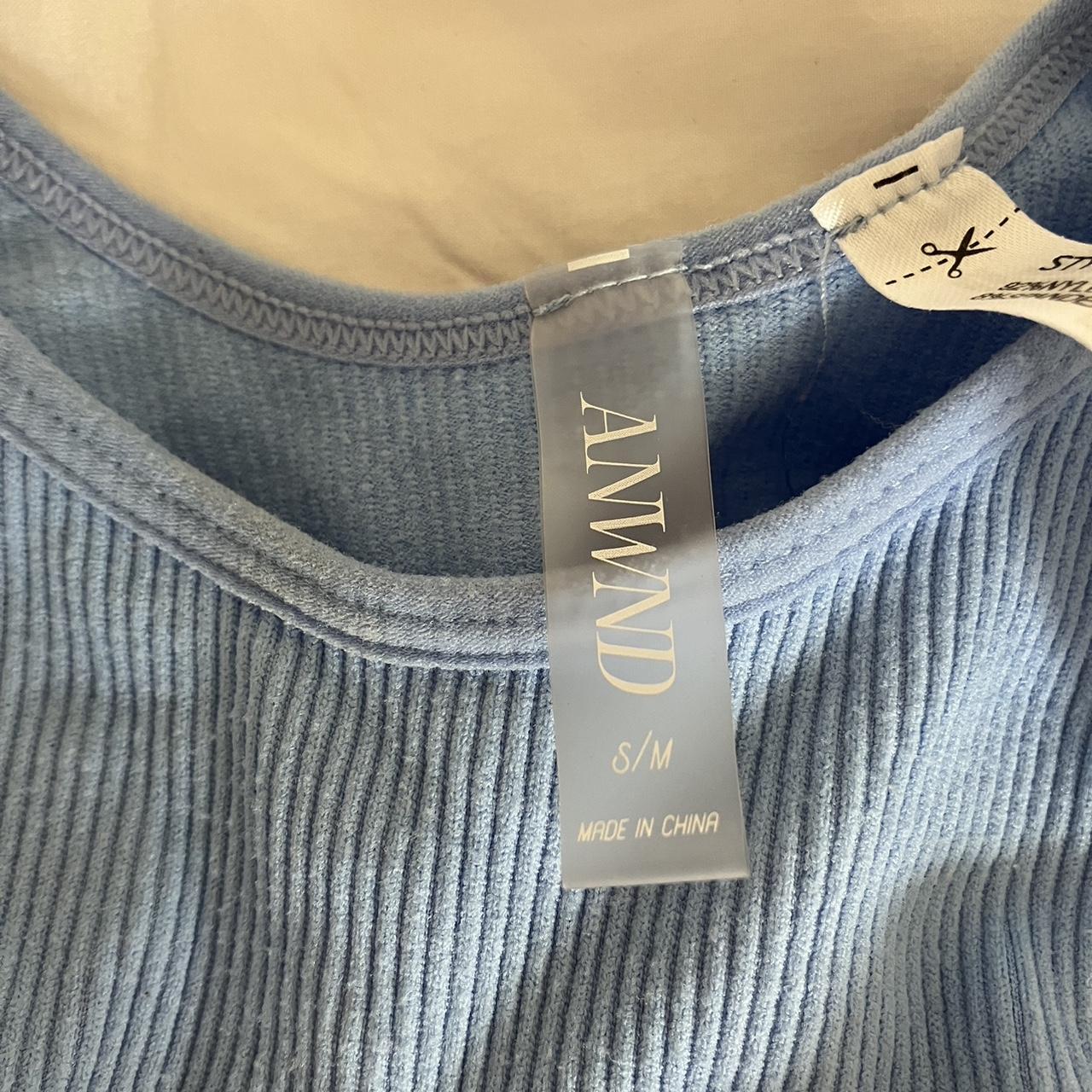 cute blue cutout tank - Depop