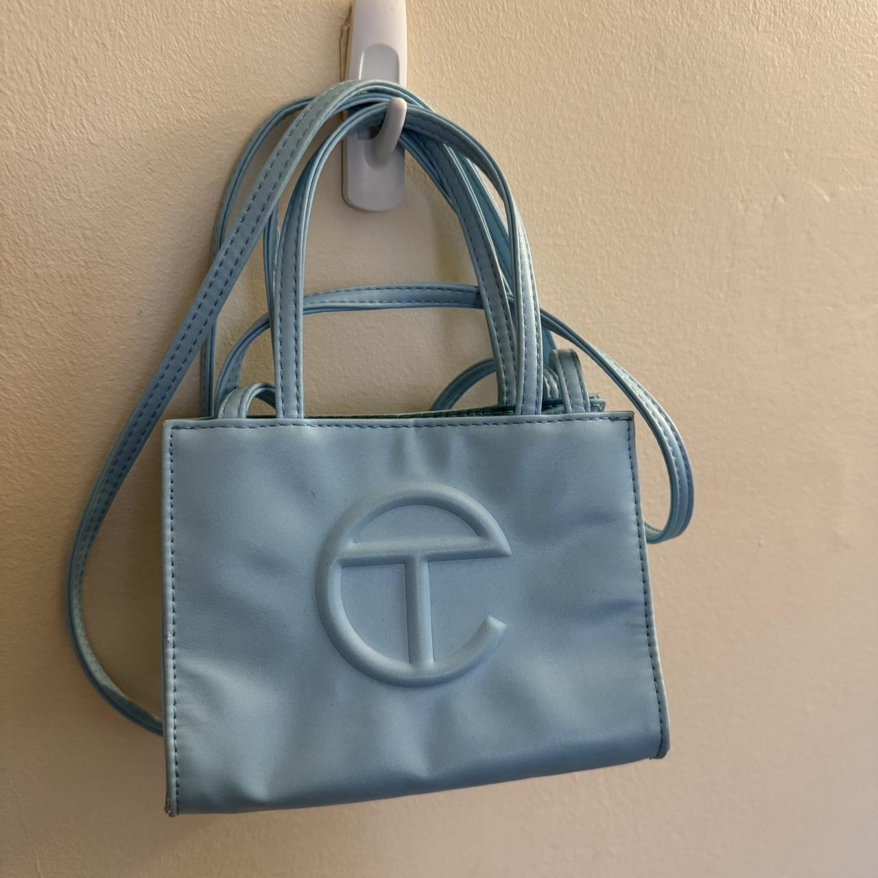 Mini Telfar in baby blue dust bag included | Depop