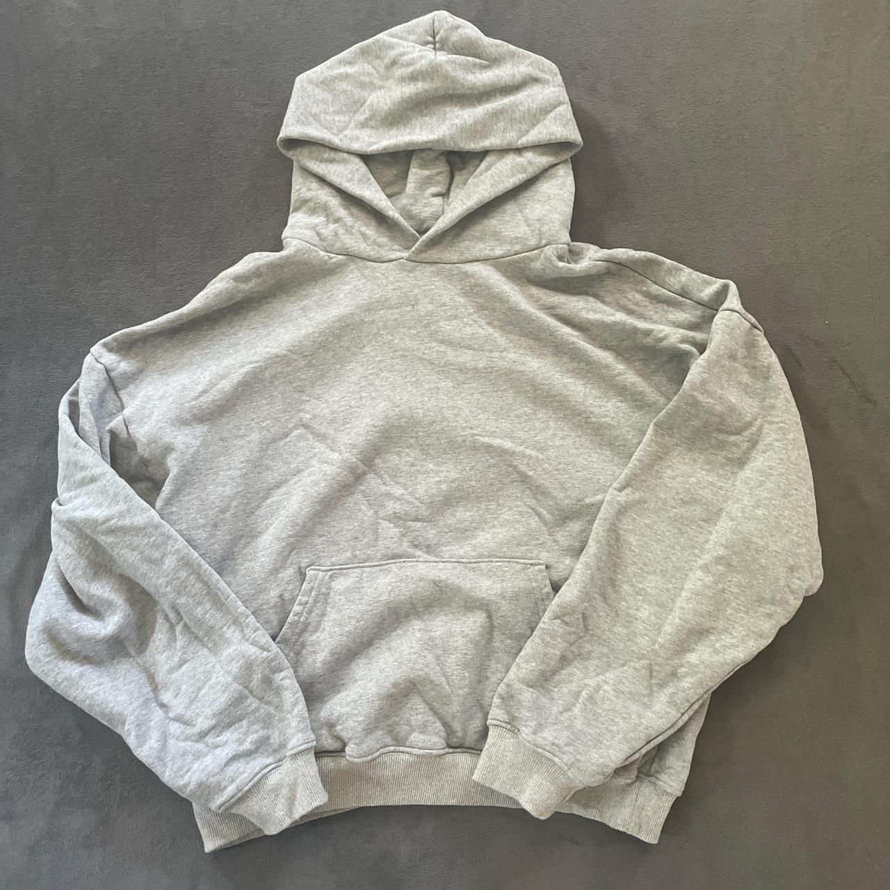 Grey blank lucid blanks hoodie Size large Cropped... | Depop
