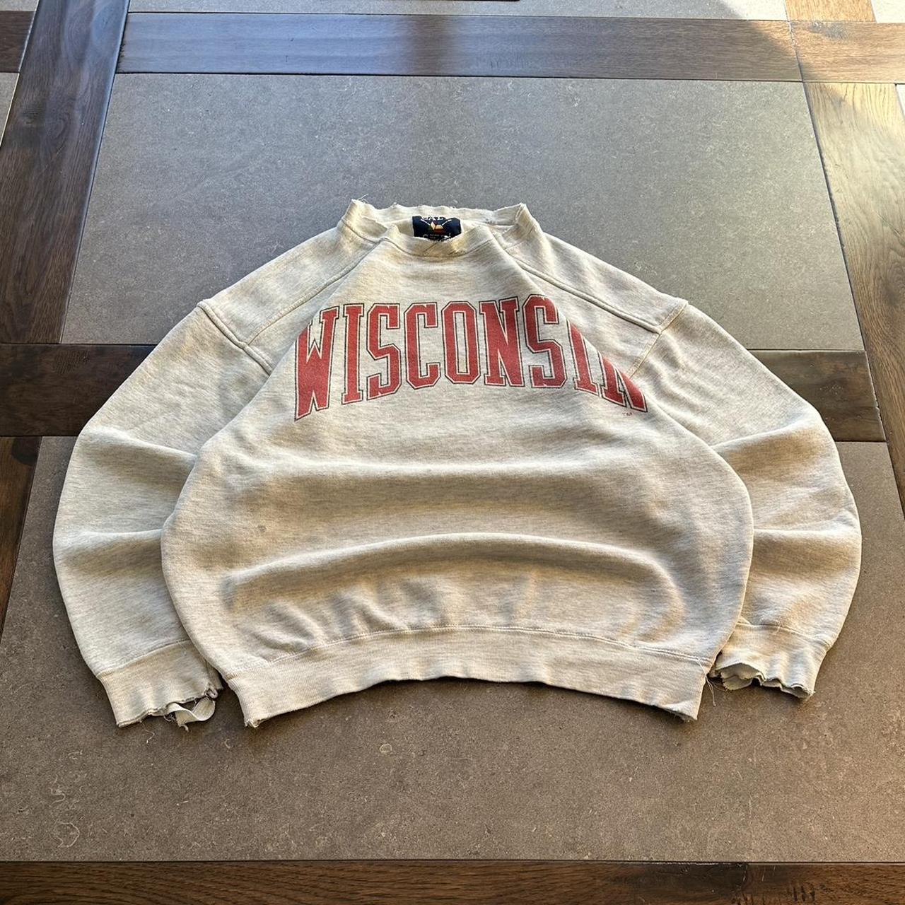 Vintage Wisconsin Badgers Crewneck Very cool back... | Depop