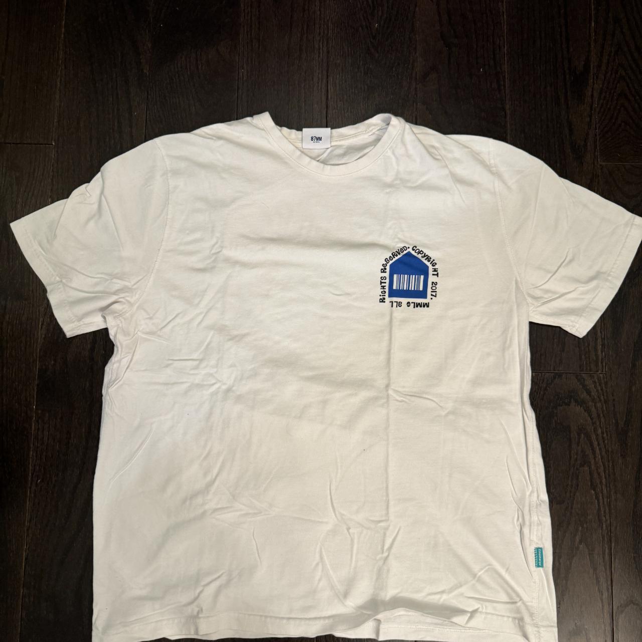 87mm (Korean Brand) Men's White Tee - Depop
