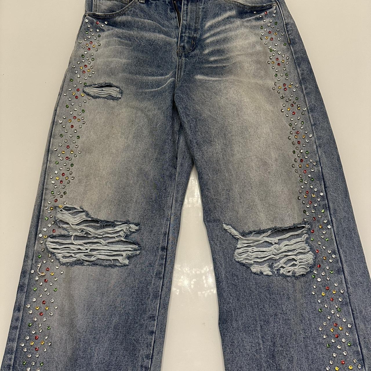 Brand New Stone HMDD Crystal H-Star Jeans Fast... - Depop
