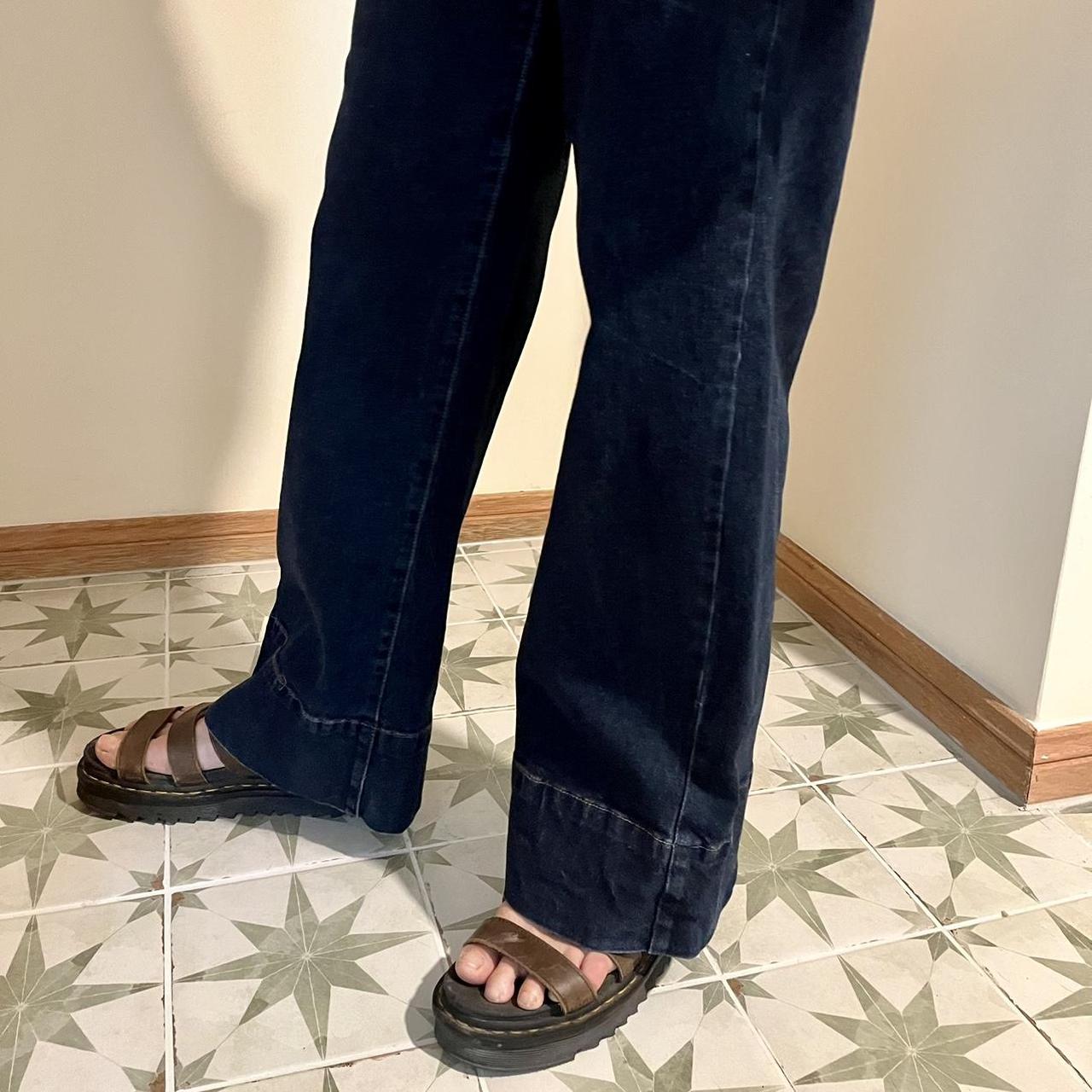 Basque dark wash wide length jeans! Looks beautiful... - Depop