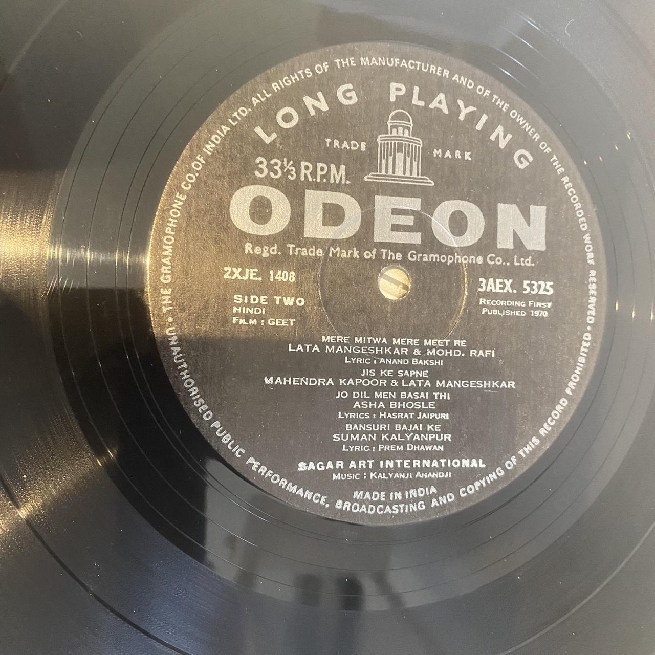 Bollywood vinyl .The album cover is ripped in the... - Depop