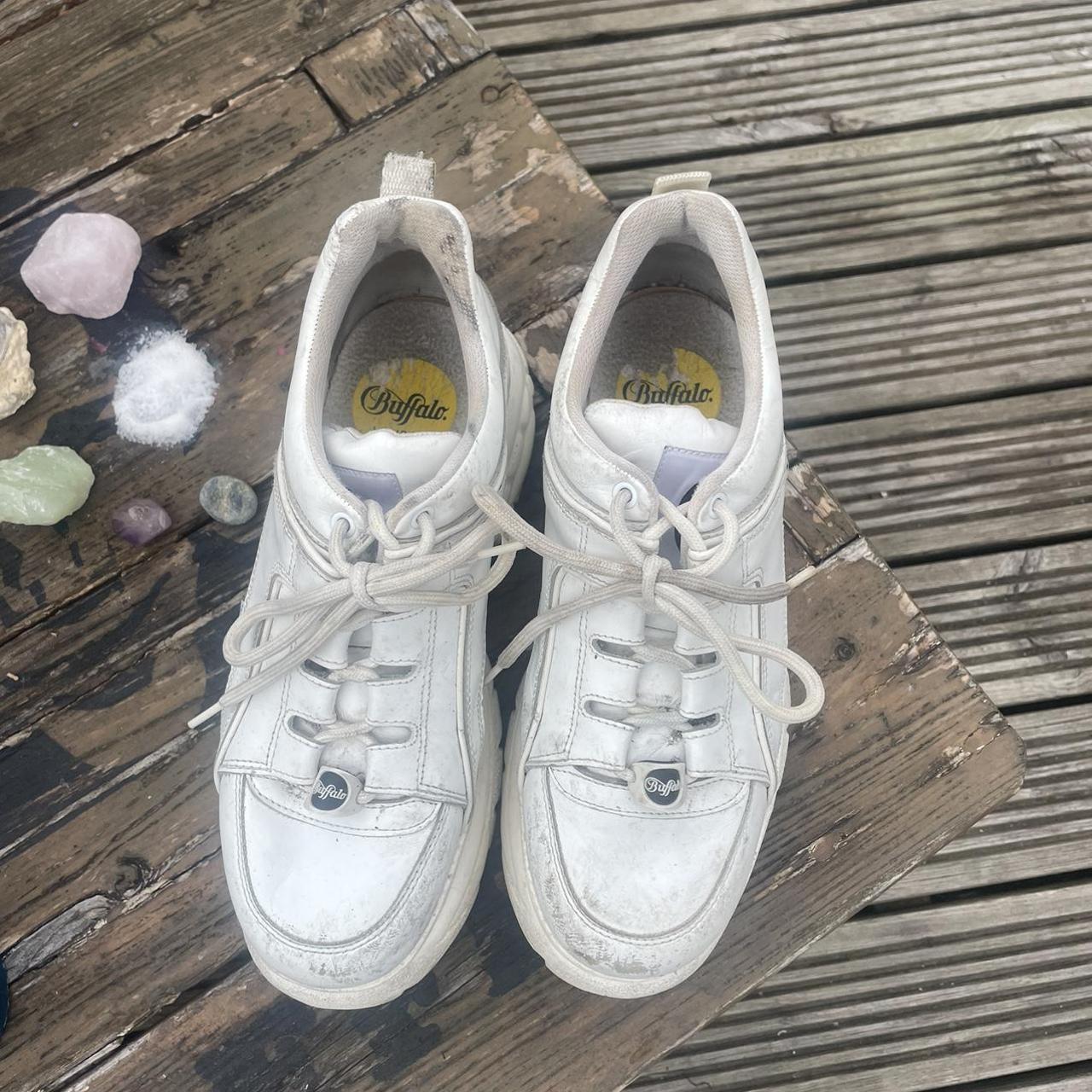 white buffalo platform shoes size 43 / UK 9 but run... - Depop