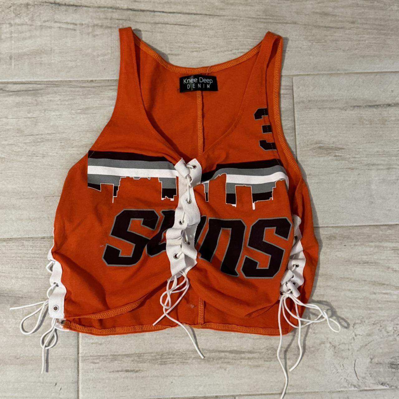 Suns basketball crop top Knee deep denim Fits... - Depop