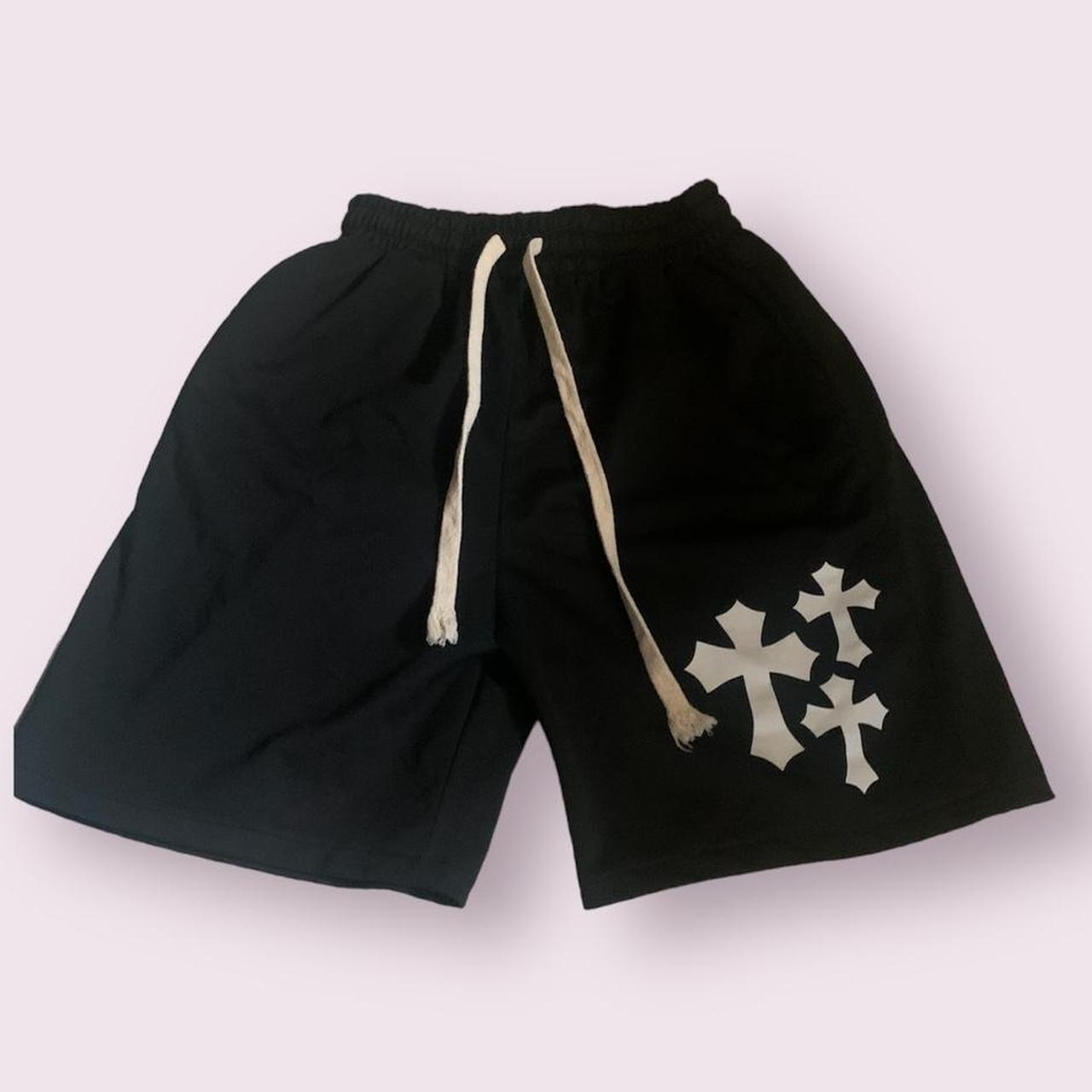 Black shorts with cross Perfect condition... - Depop