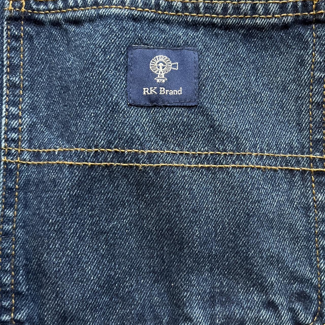 RK brand baggy Y2K carpenter jeans Size 36x32 Dark... - Depop