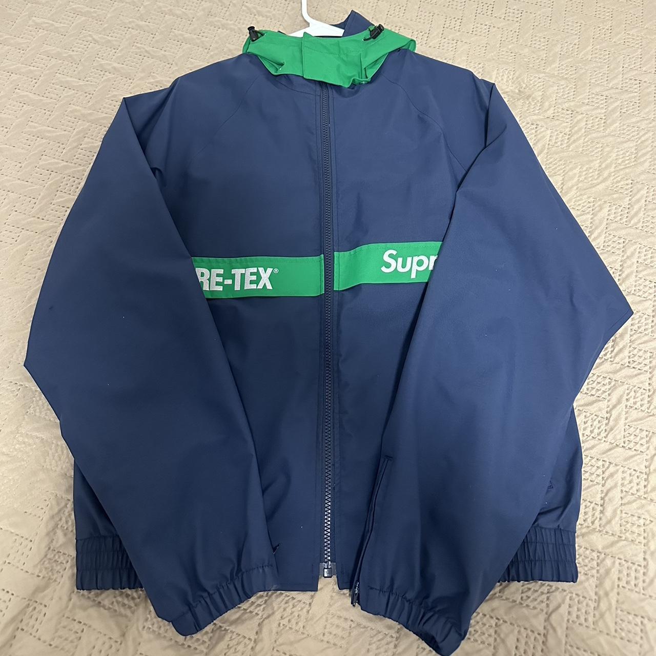 Supreme Gore-Tex Court Jacket Colorway: Navy Size:... - Depop