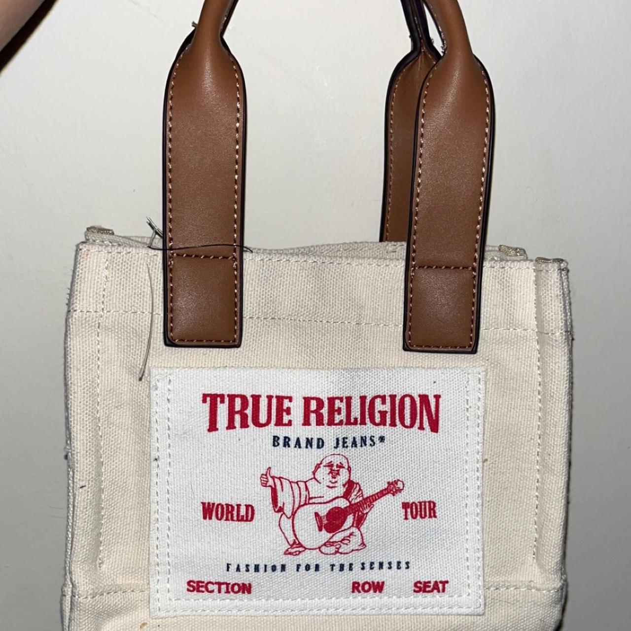 True religion mini tote comes with long thick strap... - Depop