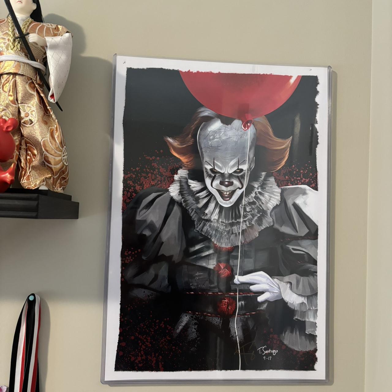 amazing painted pennywise it movie laminated... - Depop