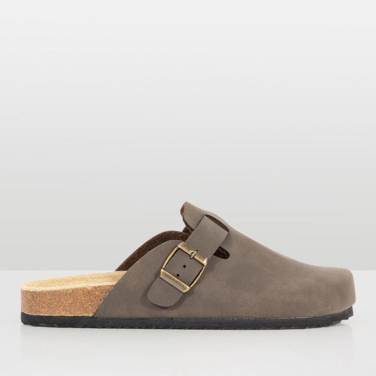 Birkenstock Boston dupes. Buckle detail, leather... | Depop