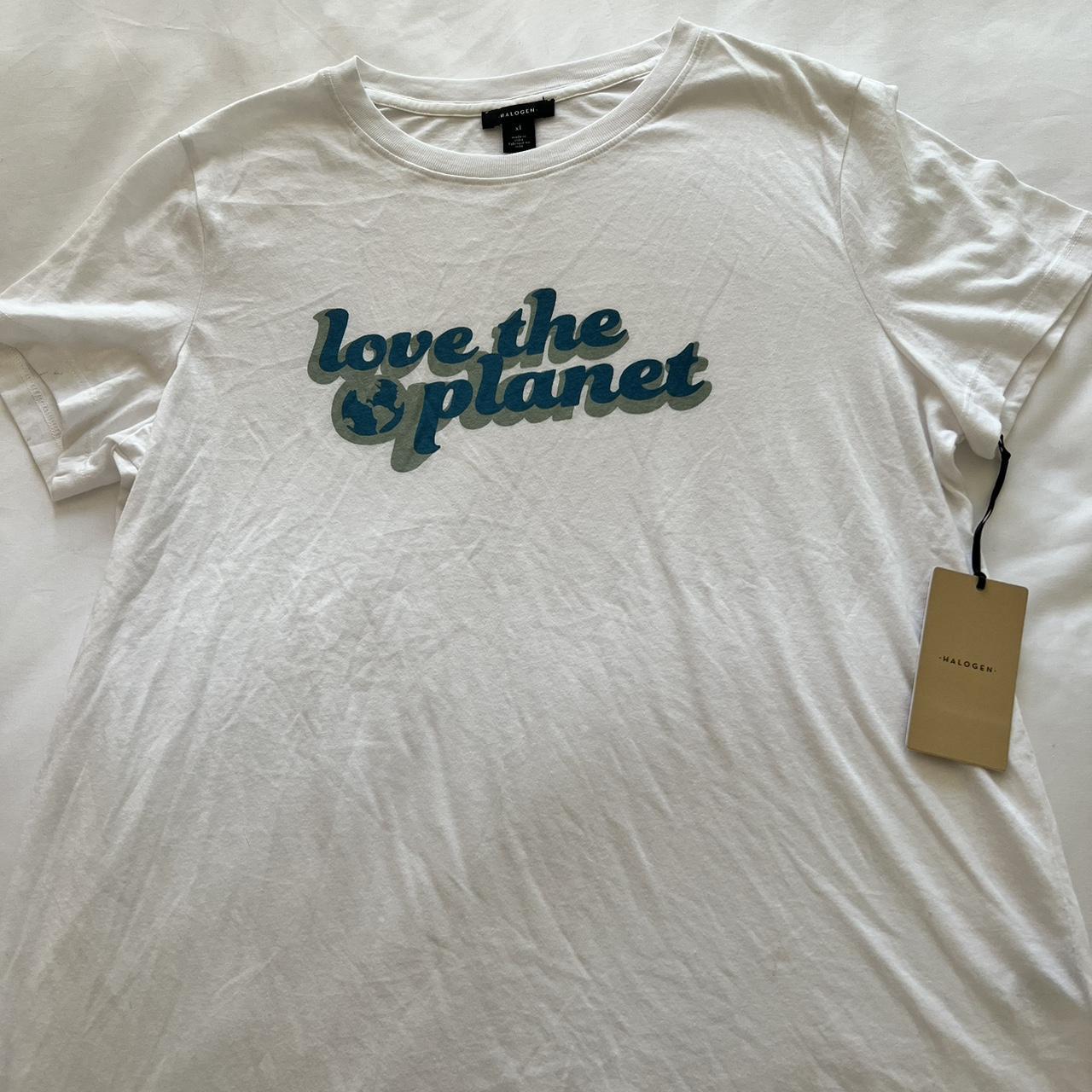 Halogen “Love The Planet” T-Shirt, NWT. - Depop