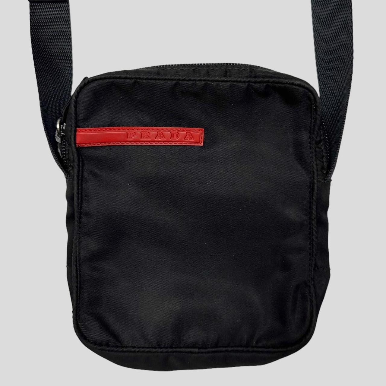 Prada Men's Black and Red Bag | Depop