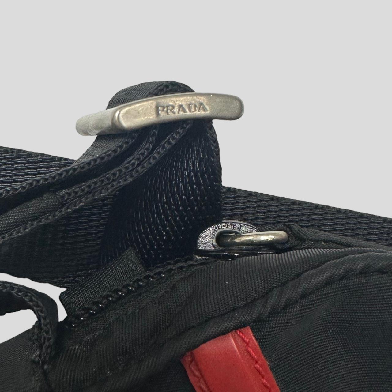 Prada Men's Black and Red Bag | Depop