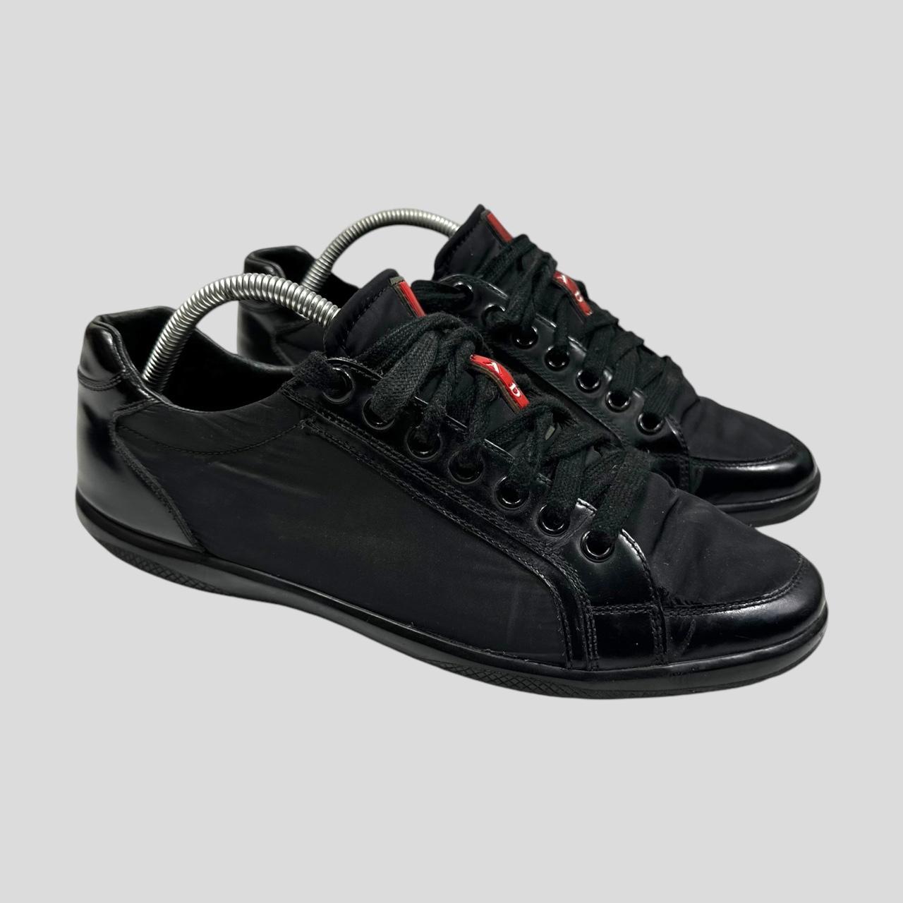 Prada Sport Leather & Nylon Low Trainer - UK9 Rare... | Depop