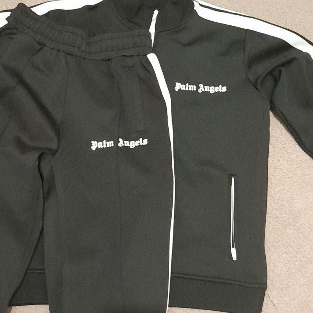 Black and white palm angles tracksuit - Depop