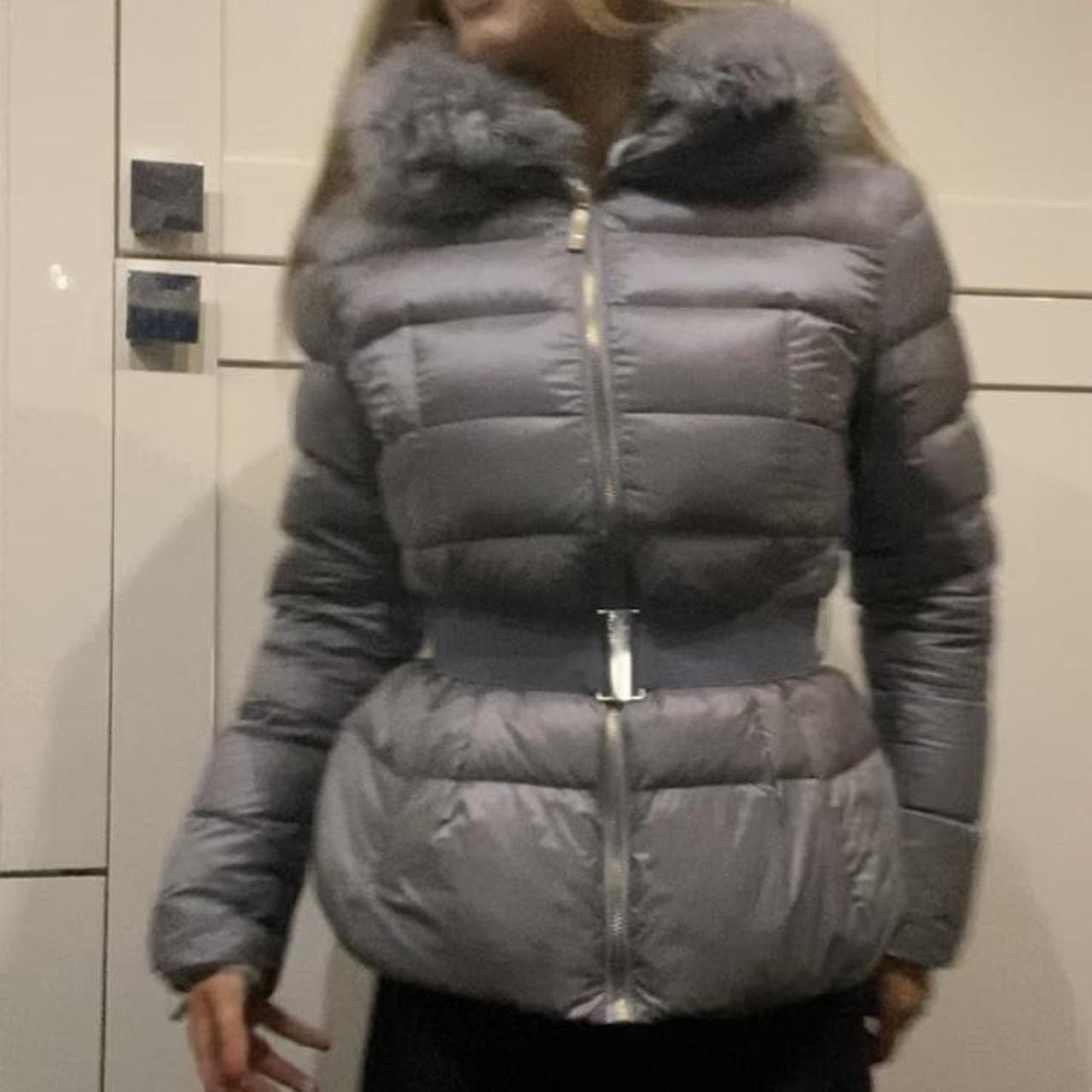 Grey puff coat from ted baker - Depop