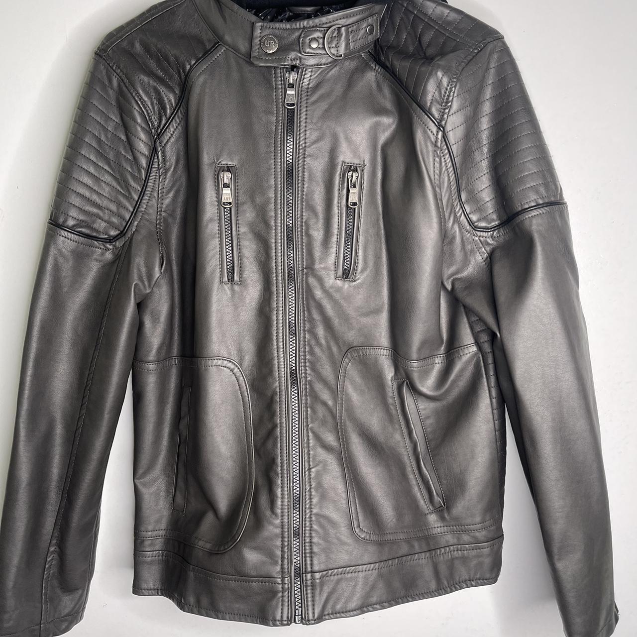 Urban Republic Leather Jacket It claims to be XL,... - Depop