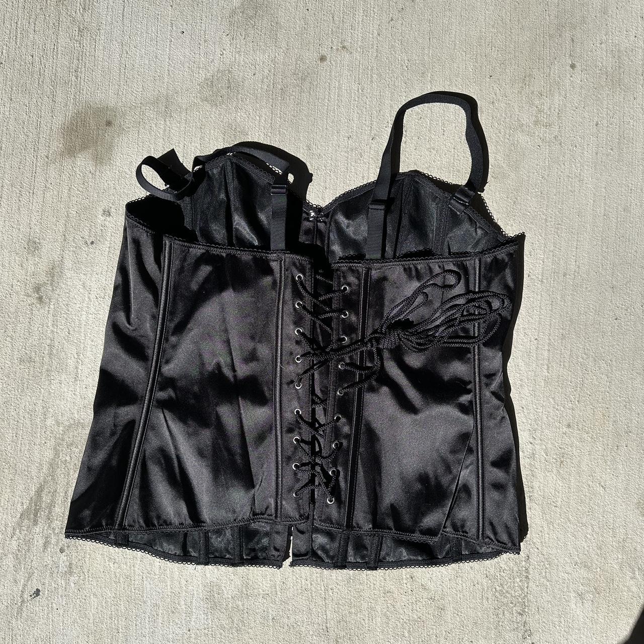 Black corset with removable straps. Corset has a... - Depop