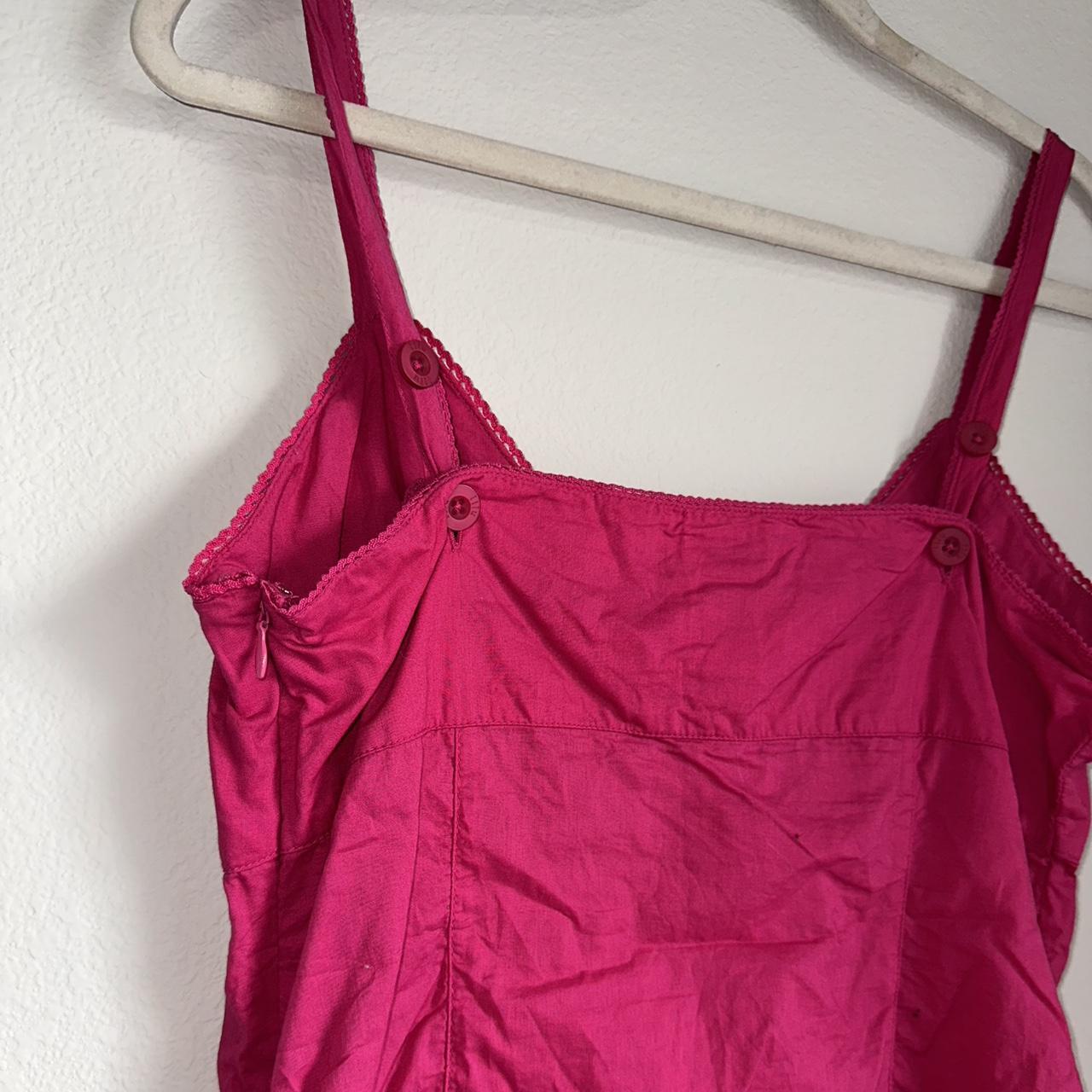 Y2K magenta tank top with some details on the front.... - Depop