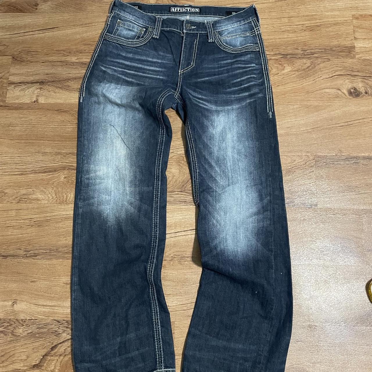 Affliction baggy jeans Open to offers so… hmu W32 x... - Depop