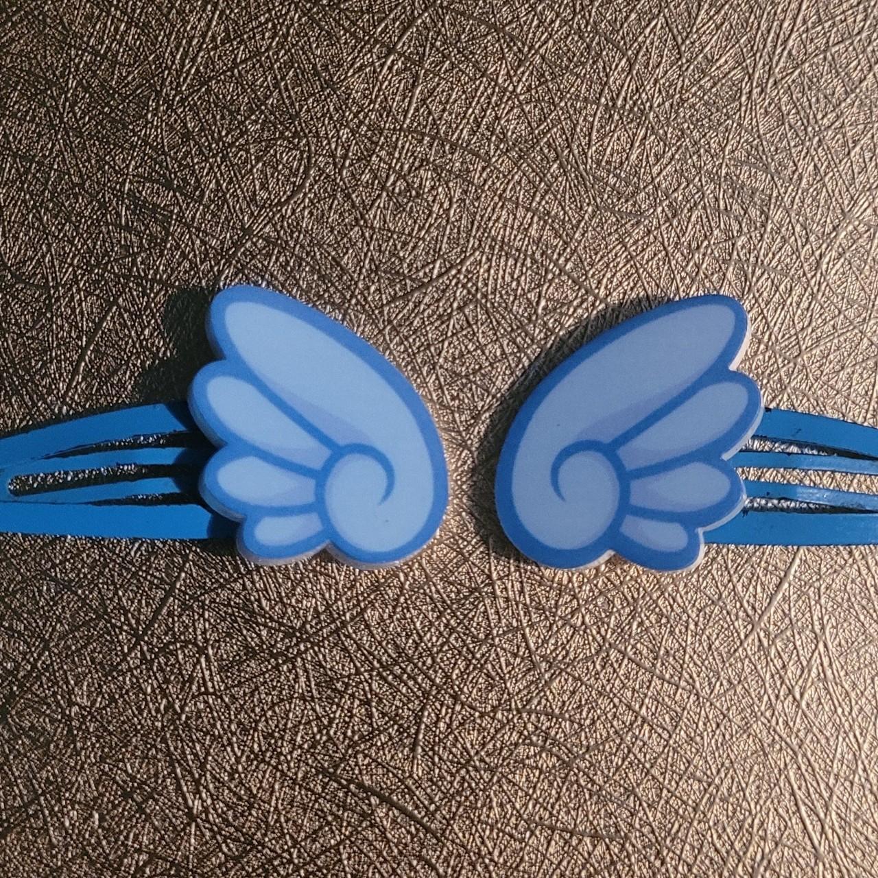 Tasty Peach Studios Light Blue Wing Hair Clips -... - Depop