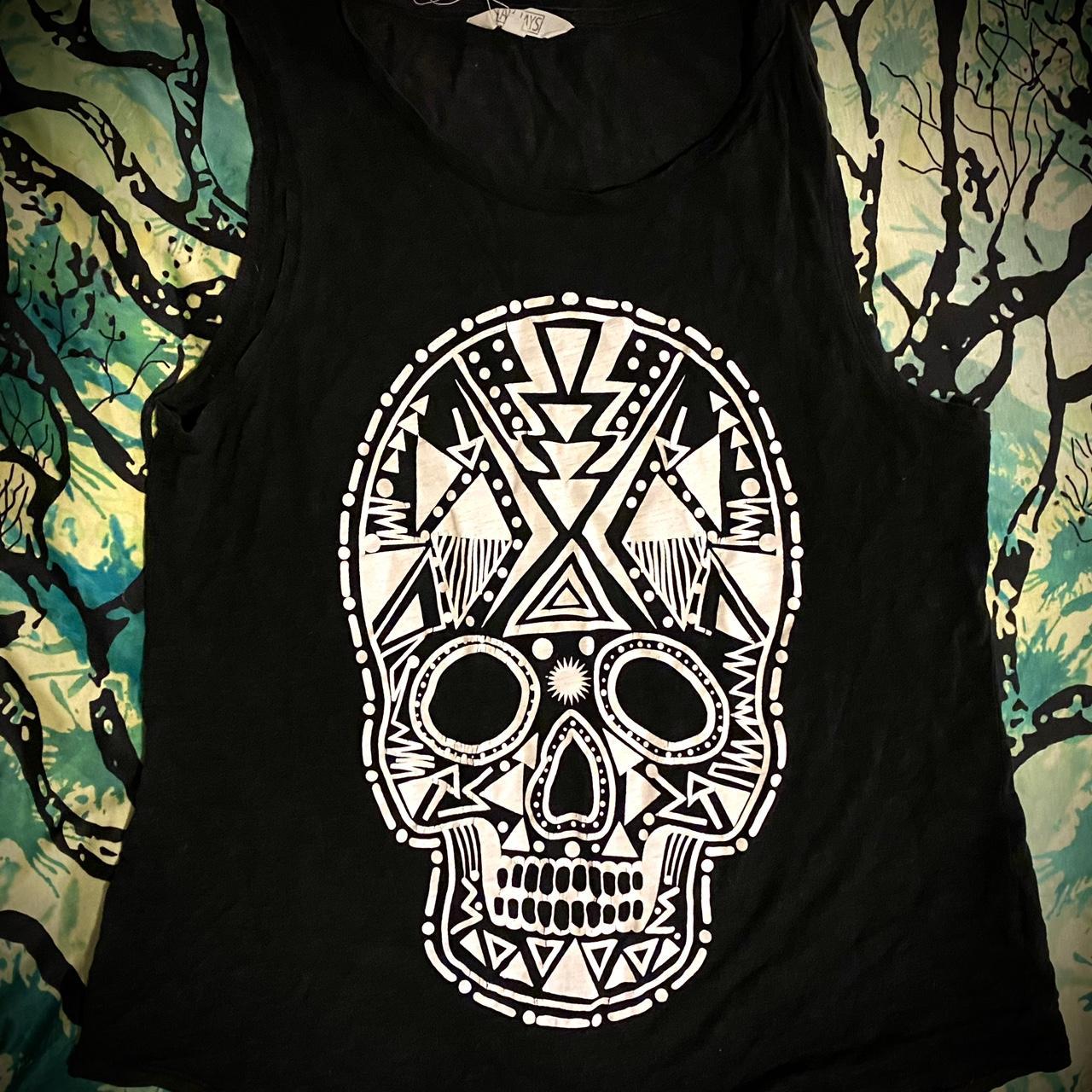 Skull singlet #halloween #singlet #skull #goth - Depop