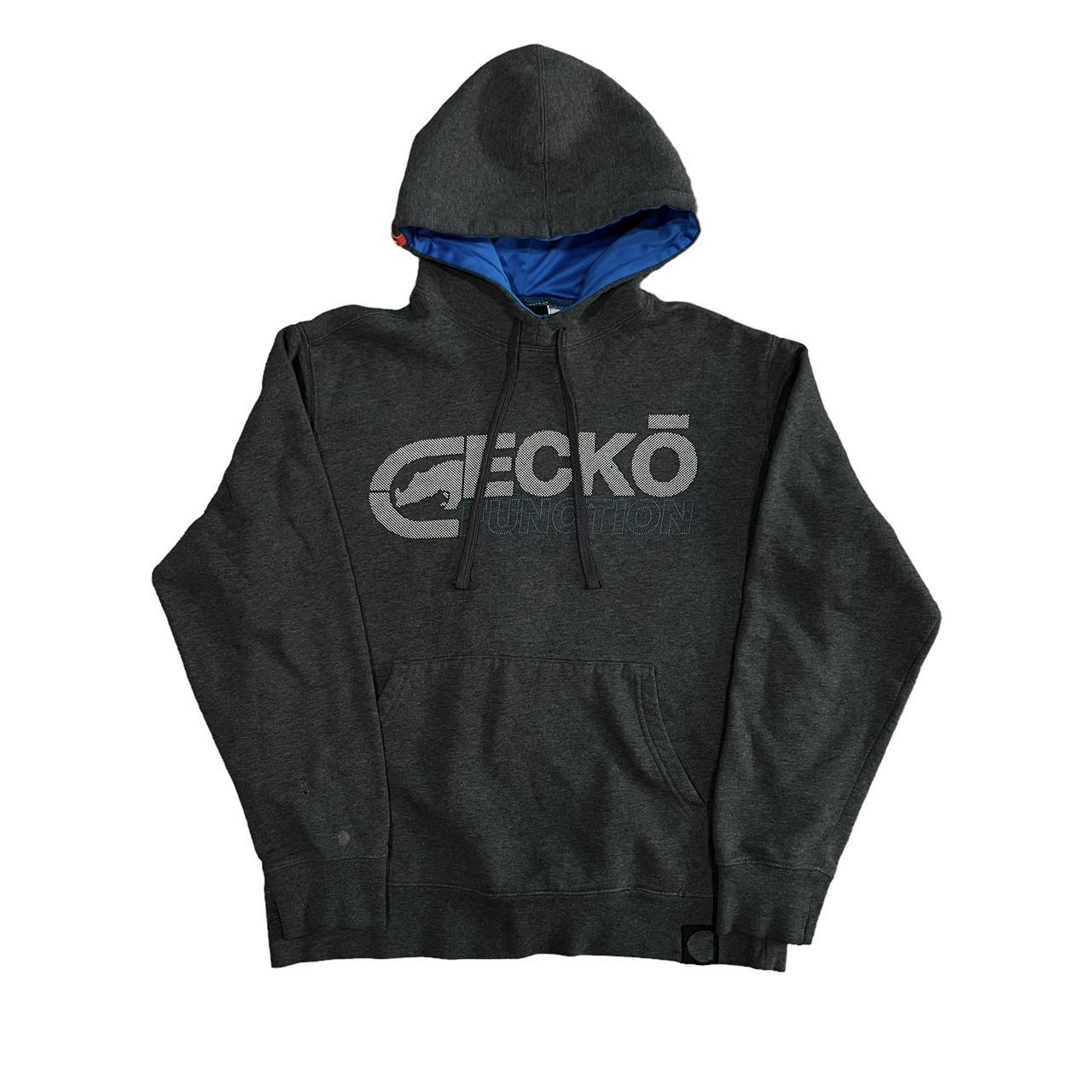 y2k ecko unltd. function hoodie sweatshirt gray mens... - Depop