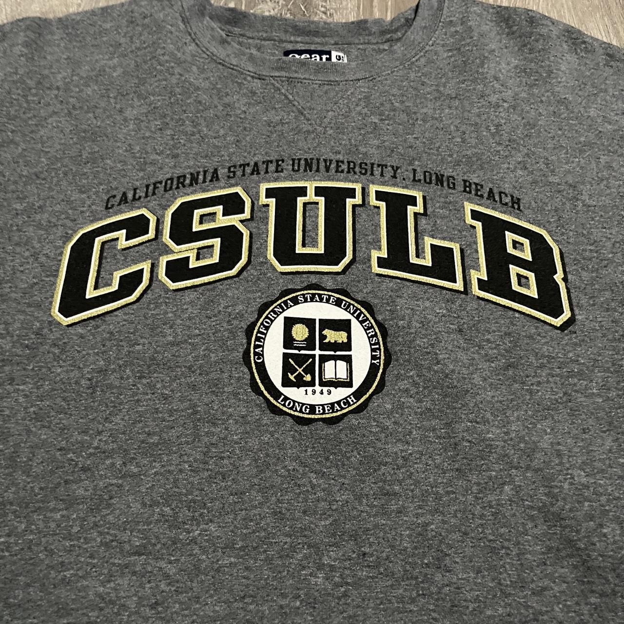 CSULB Cal State Long Beach Sweatshirt Gray Men's... - Depop