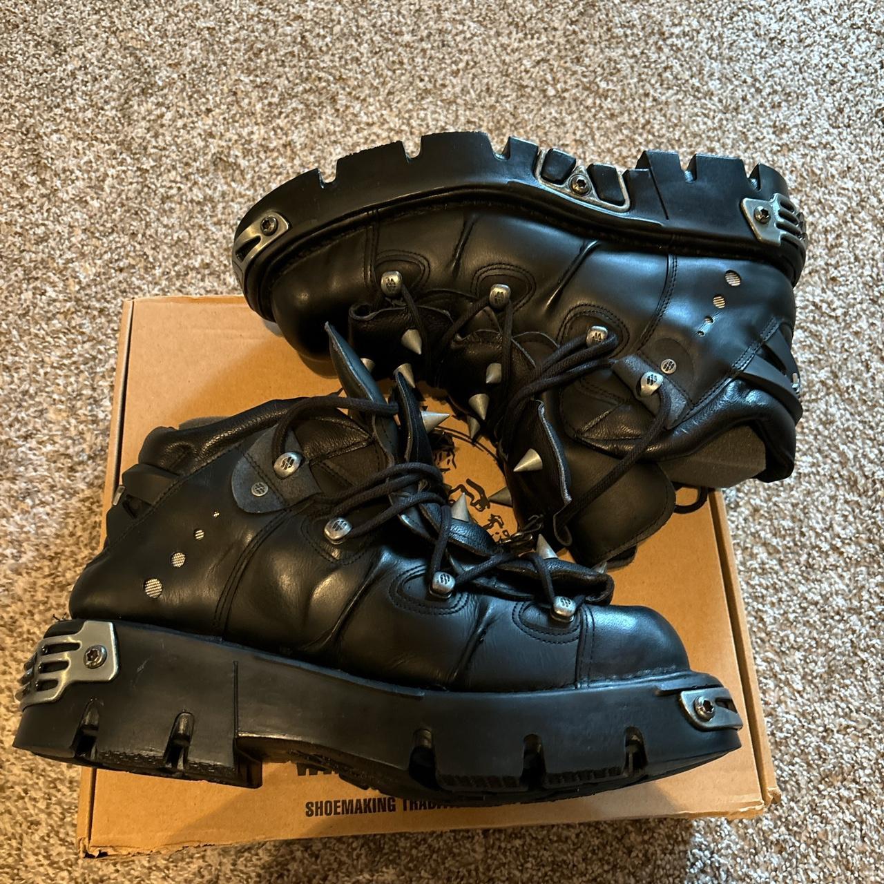 new rock spike pentagram platform boots size 12... - Depop
