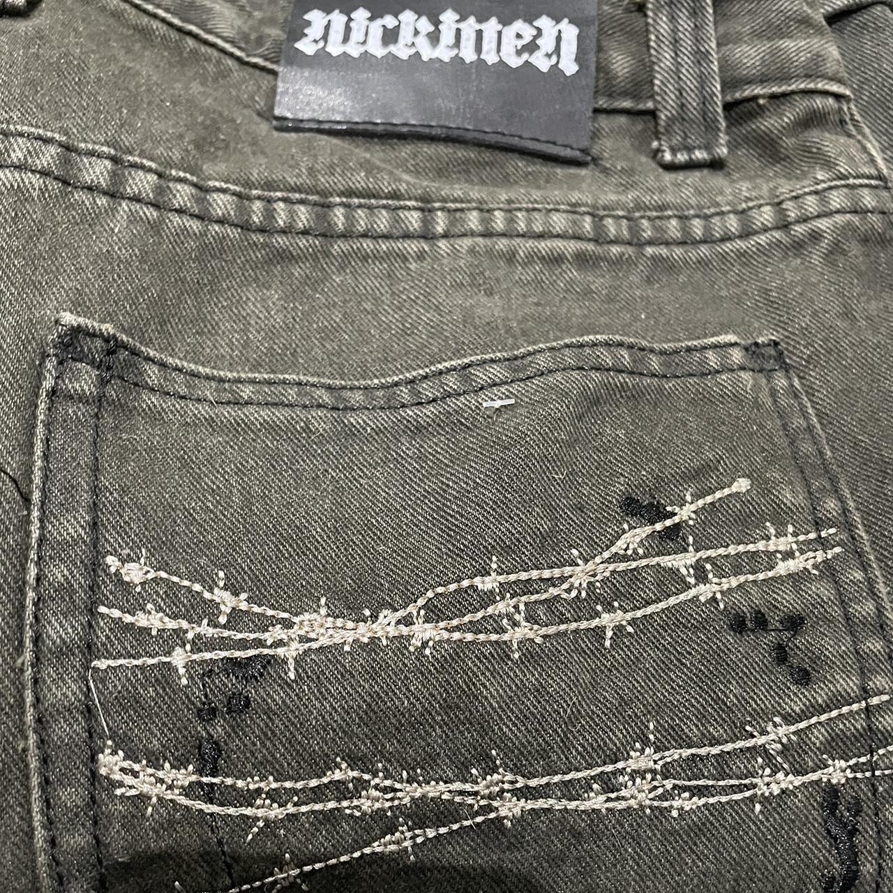 Nickitten barbwire double knee fit really baggy - Depop