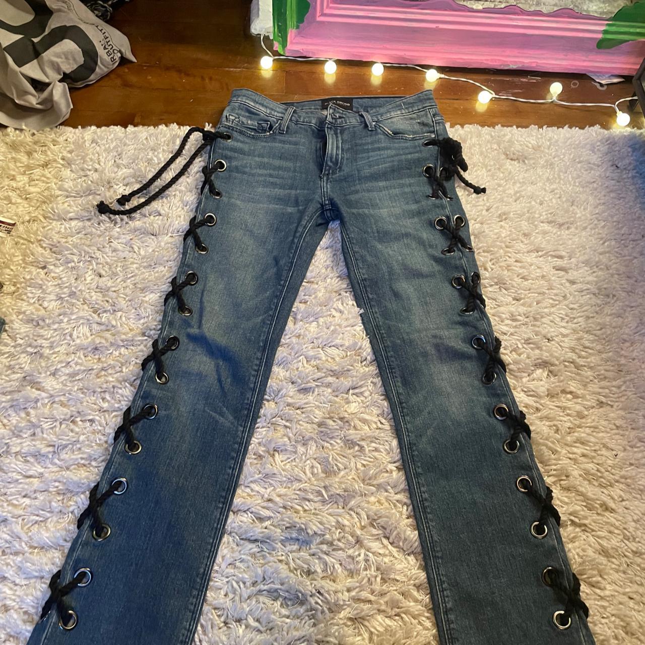 Cute pair of rope tied jeans Black Orchid brand,... - Depop