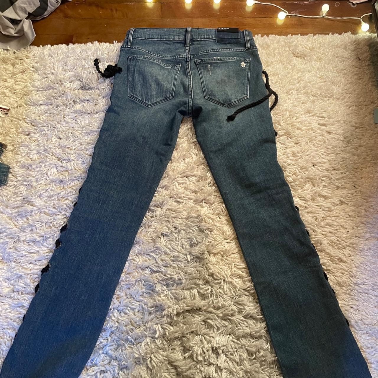 Cute pair of rope tied jeans Black Orchid brand,... - Depop