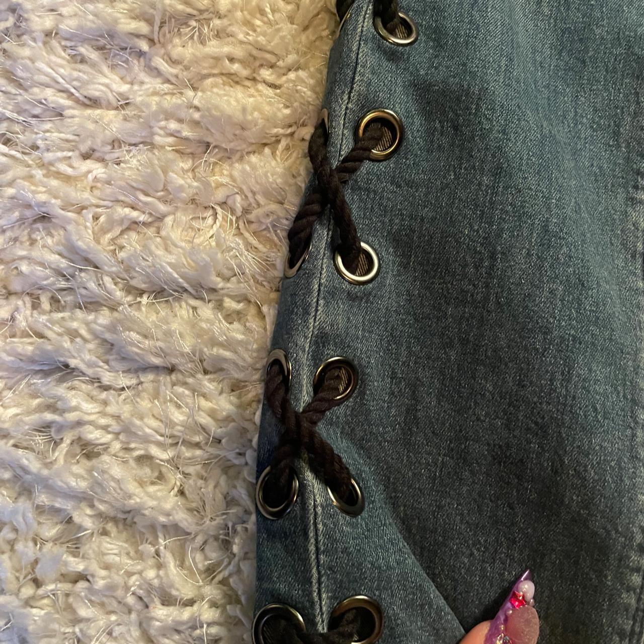 Cute pair of rope tied jeans Black Orchid brand,... - Depop