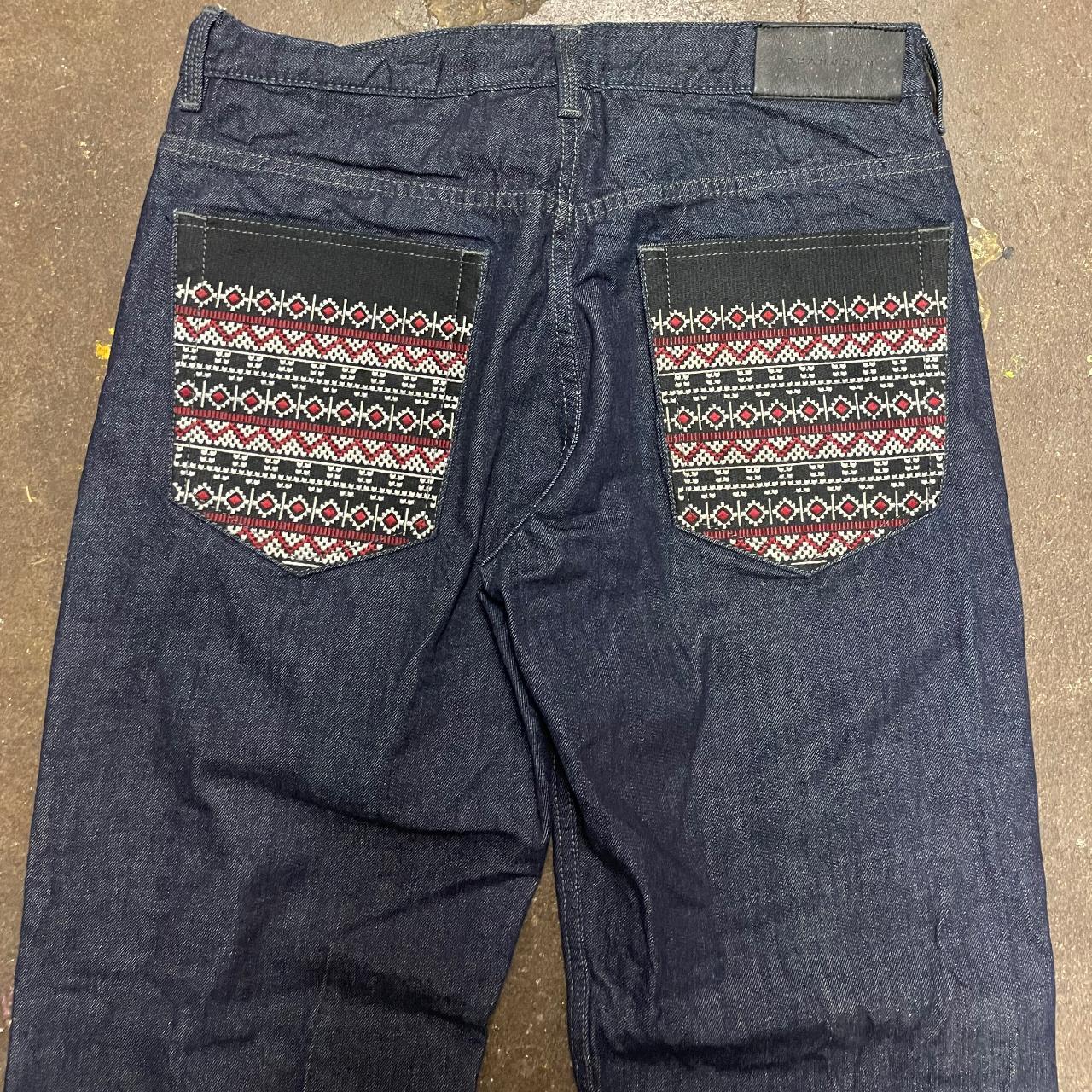 Sean John baggy embroidered back pocket y2k... - Depop